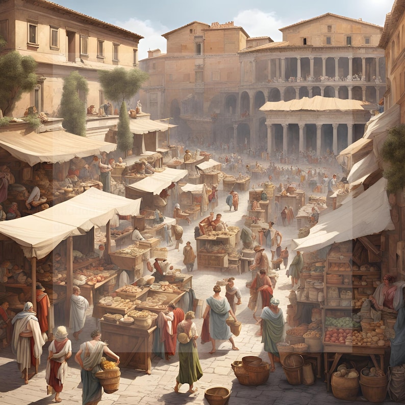 10 Ancient Roman Marketplace Clip Art, Printable Clipart, Jpg, Digital ...