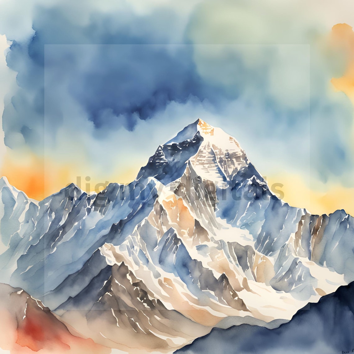 8 Mt Everest Clip Art, Printable Clipart, Jpg, Digital Download ...