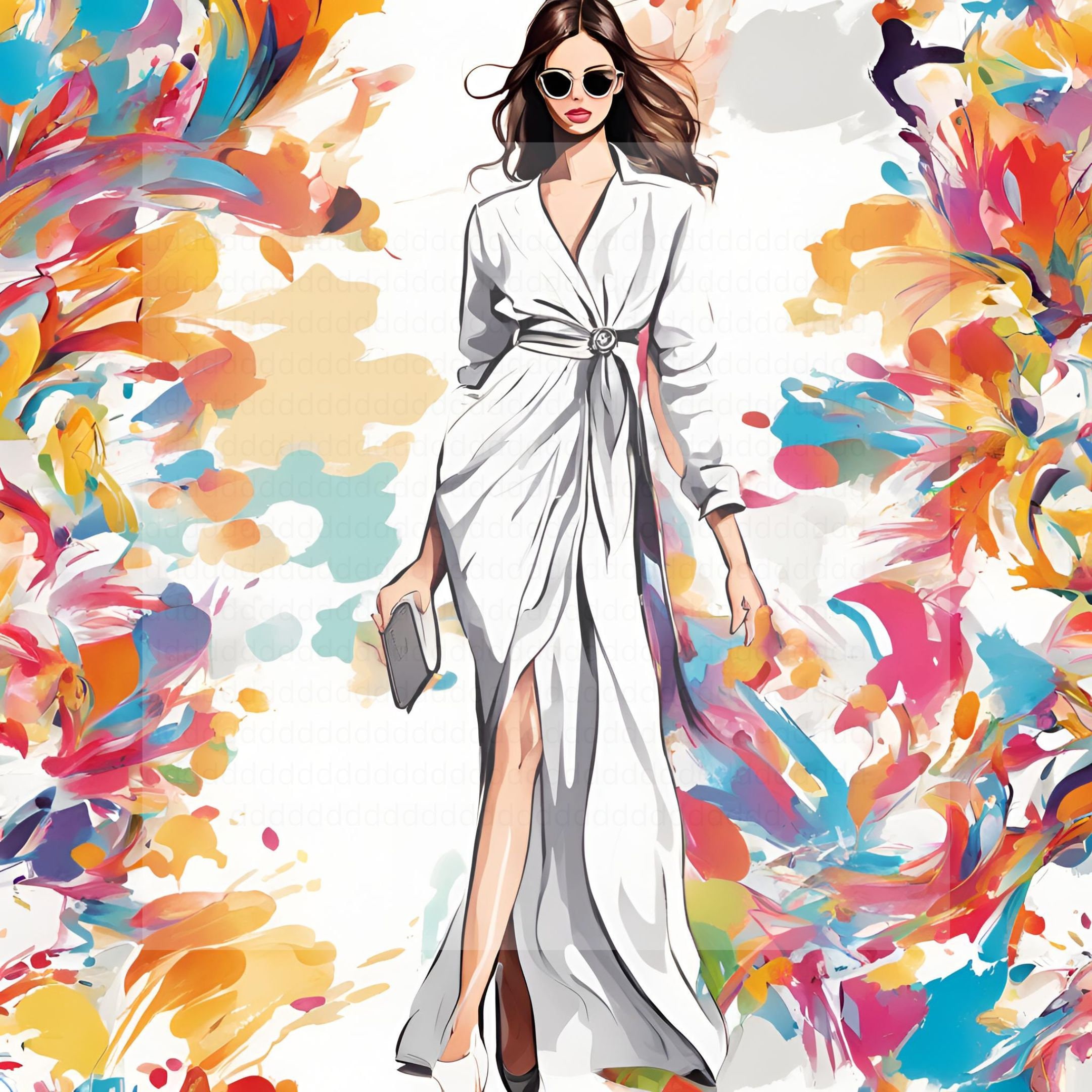 10 Fashion Model Clip Art, Printable Clipart, Jpg, Digital Download ...