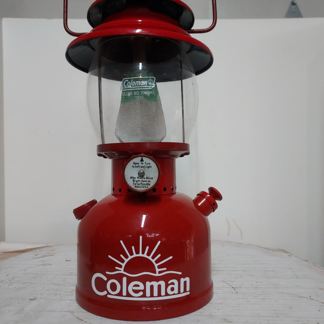 Vintage Coleman 200a Single Mantle Lantern, Custom Painted All Red ...