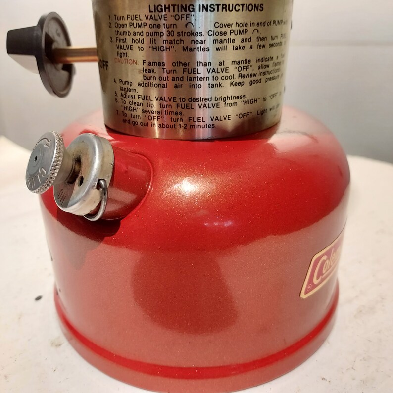 Custom Coleman 288 Lantern, Red, Working Great. - Etsy