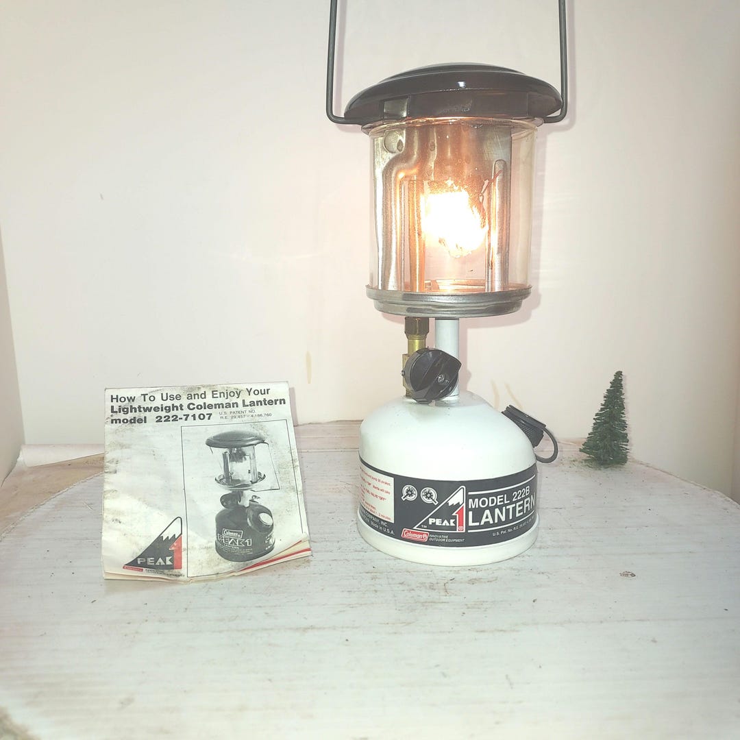 Custom White/black, Coleman 222B Backpacking Lantern, Vintage April ...