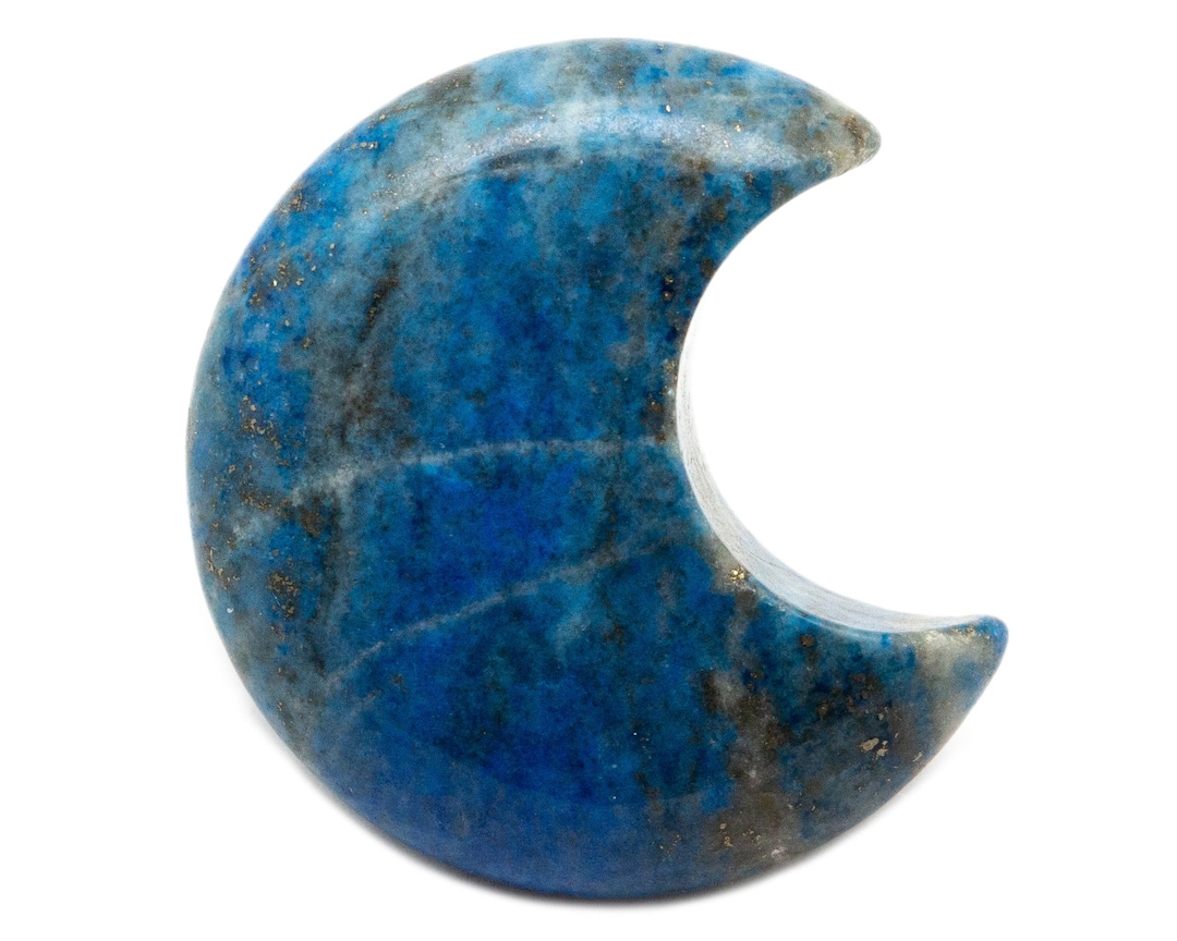 Lapis Lazuli Moon (30mm)|lapis Lazuli Moon Carving|lapis Lazuli Crystal ...