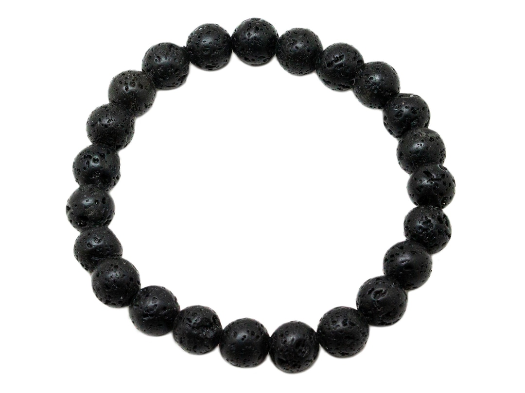 Lava Stone Bead Bracelet (8mm)|lava Stone Jewelry|lava Rock Bracelet ...