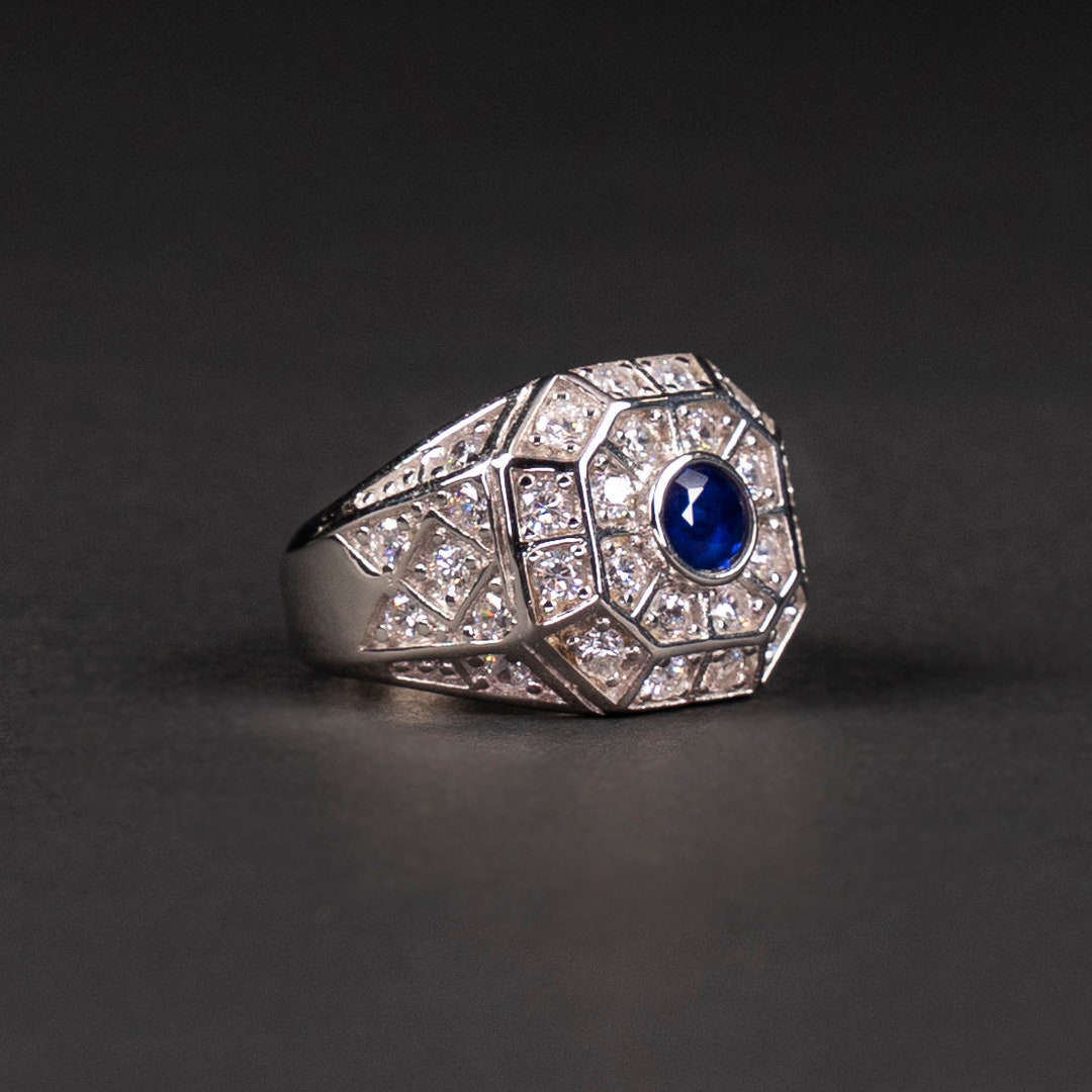 Mens Handmade Ring, Turkish Handmade Silver Men Ring, Modern Men Ring ...