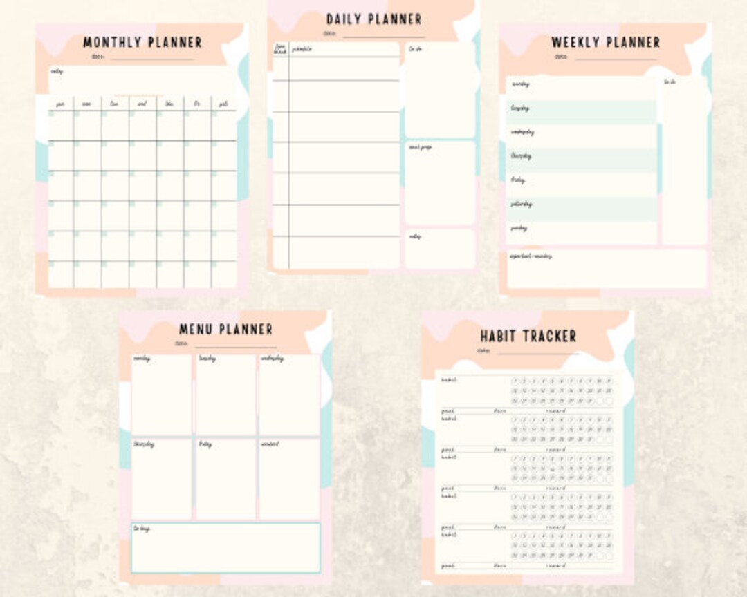 Groovy Printable Planner - Etsy
