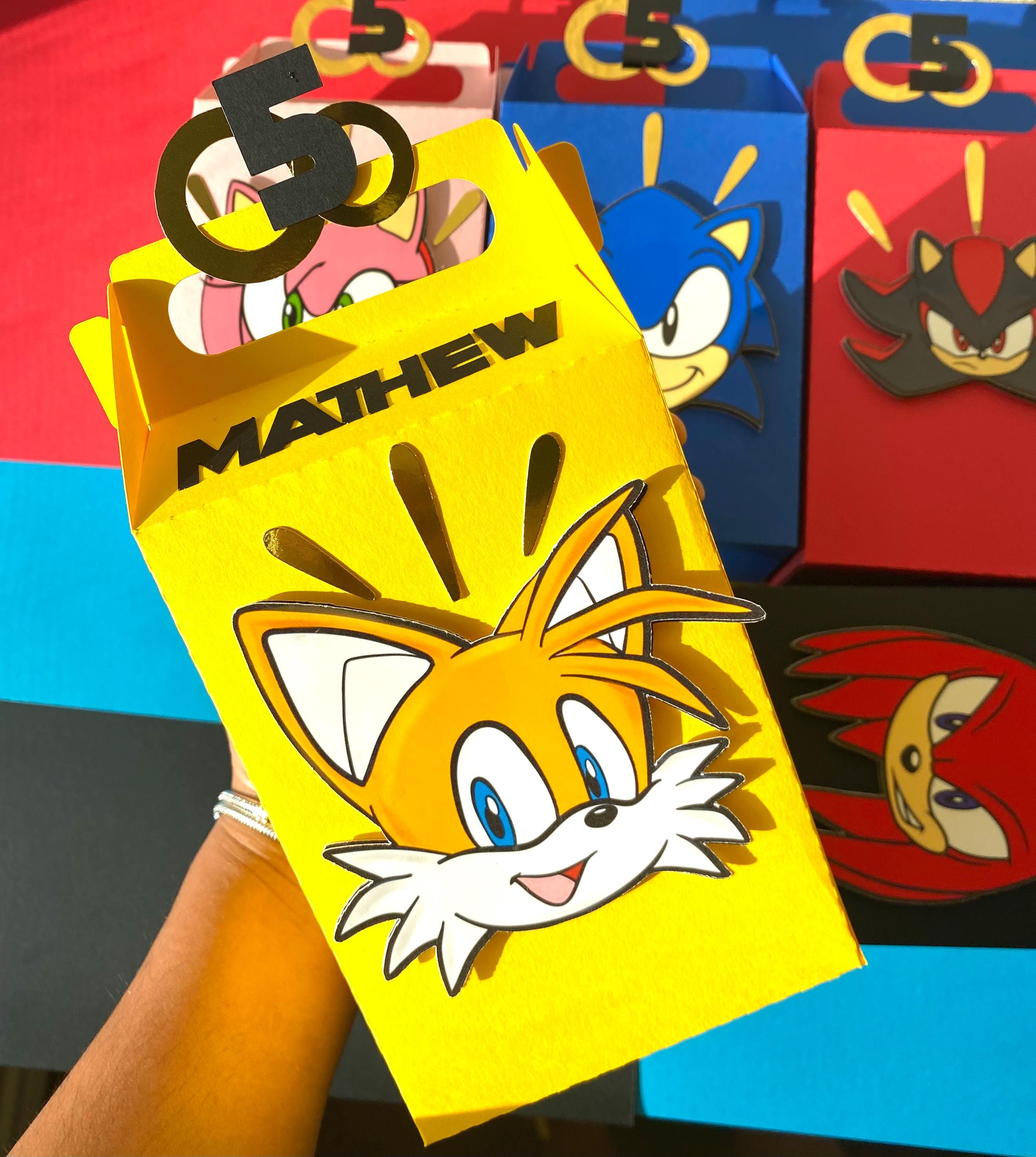 Custom Sonic Favor Boxes (10 Cant) Sonic Candy Box, Sonic Party ...