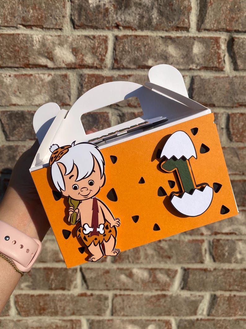 Bambam Birthday Decor/ Bambam Flintstones Favor Boxes/ 3D Letter - Etsy