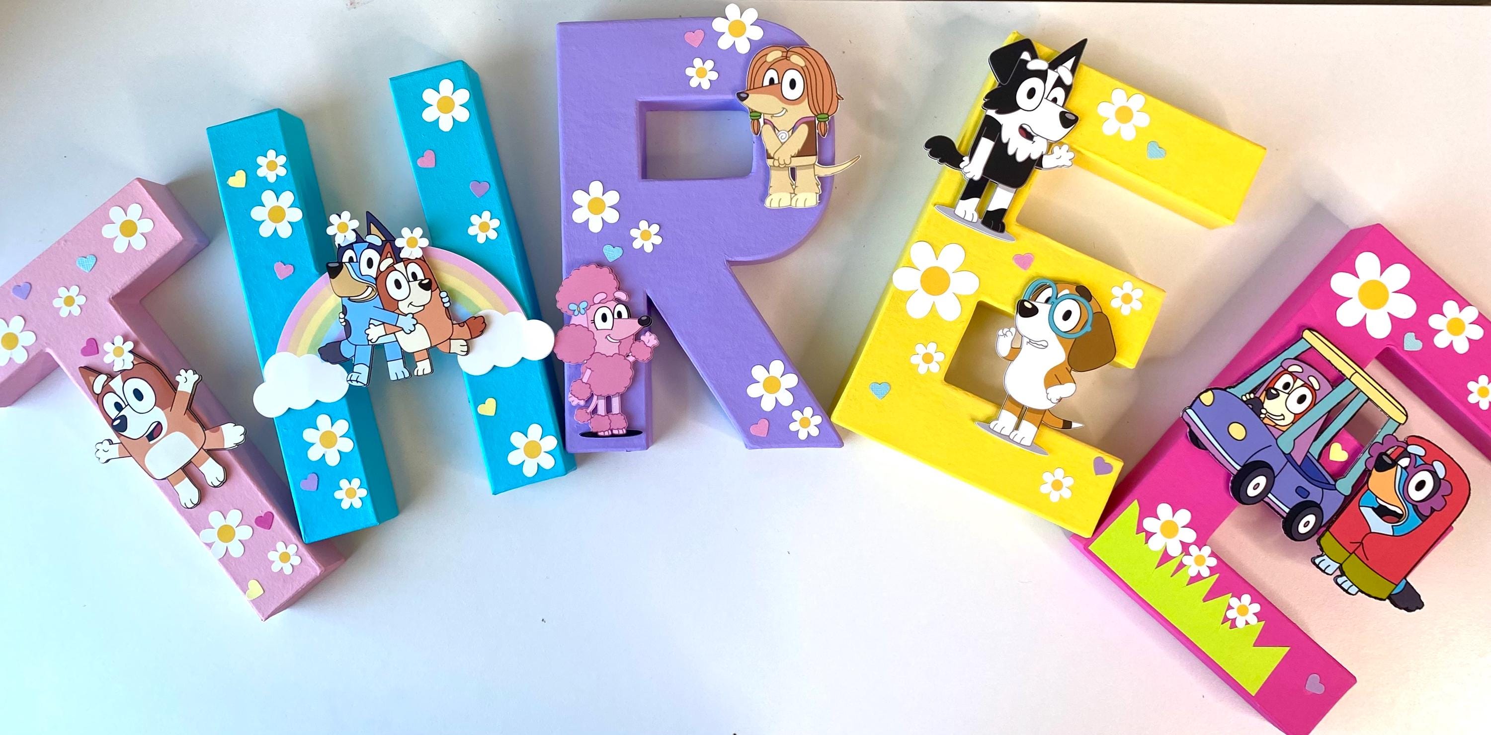 Hand Painted Bluey Letters - Etsy