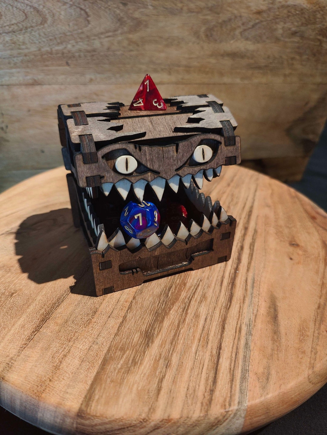Mimic Dice Chest Made of Wood - Etsy