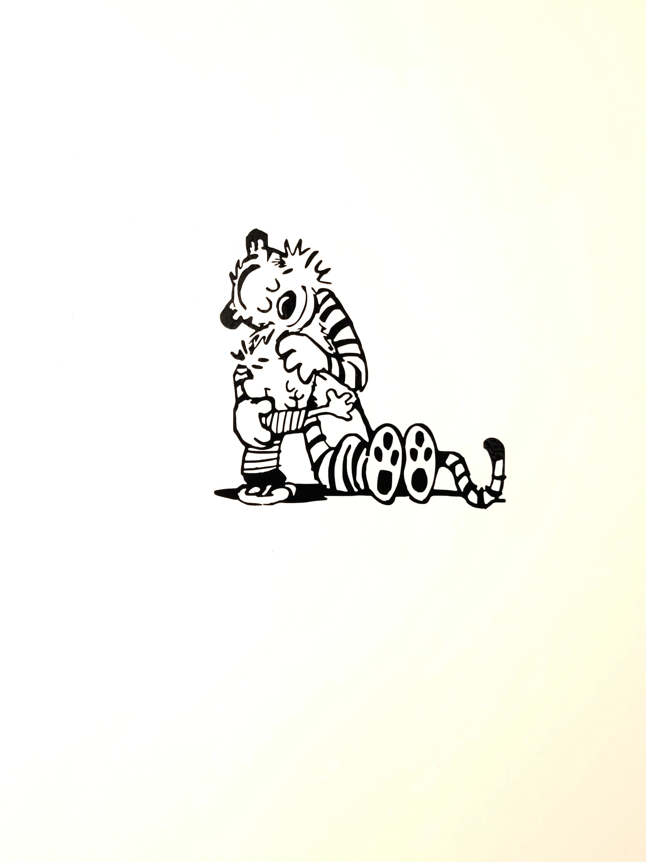 Calvin and Hobbes smallerhug Decal - Etsy