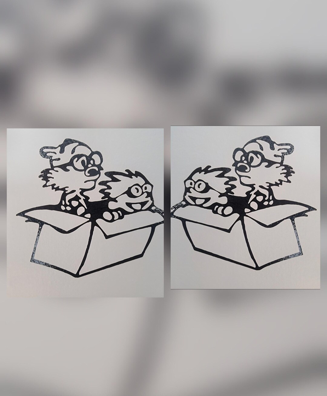 Calvin and Hobbes 2 Decals (left and Right) - Etsy