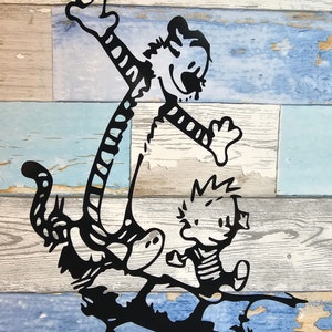 Calvin and Hobbes log Decal - Etsy