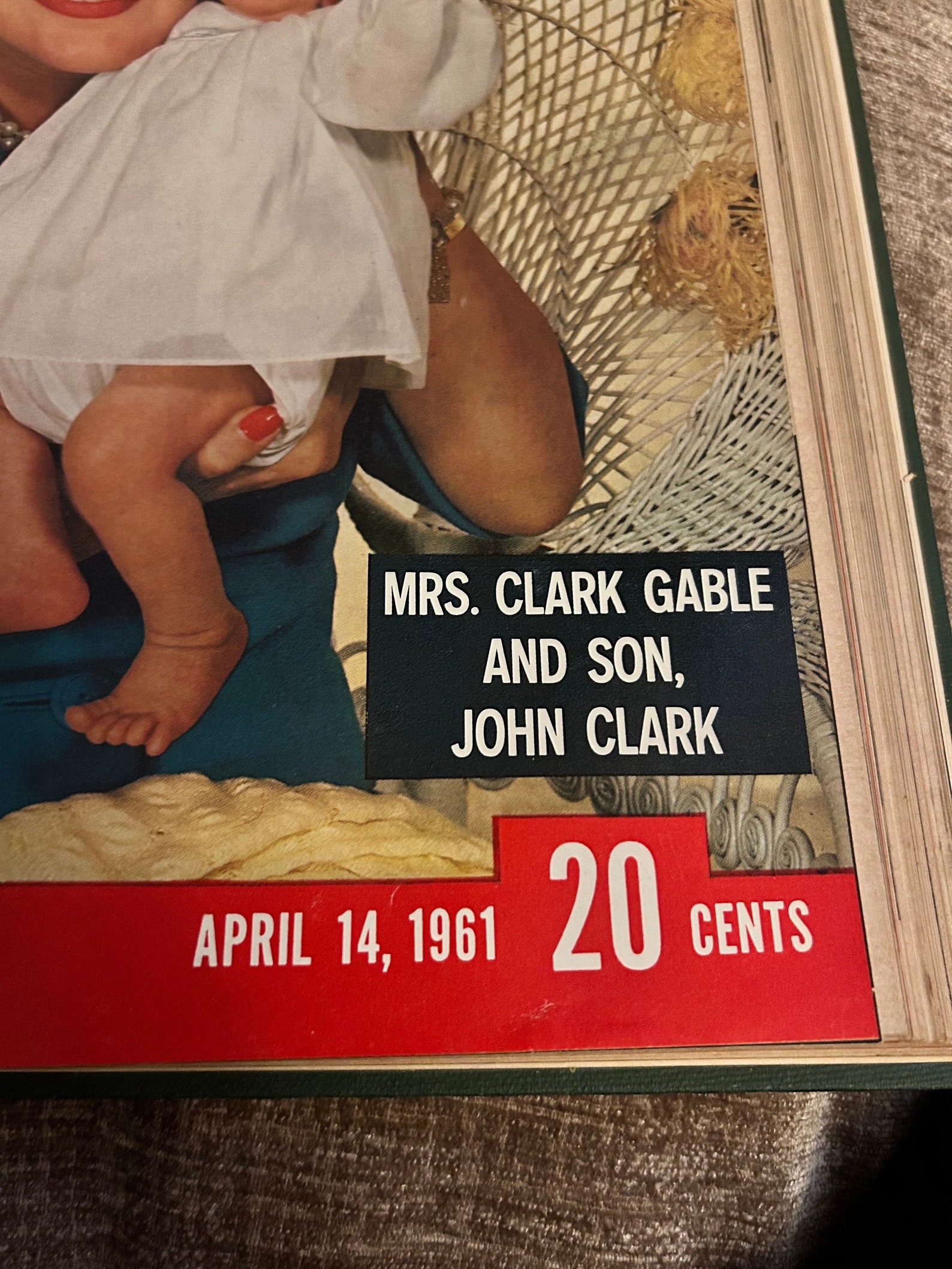 Vintage Original Life Magazine Front Cover - Mrs Clark Gable and Son ...