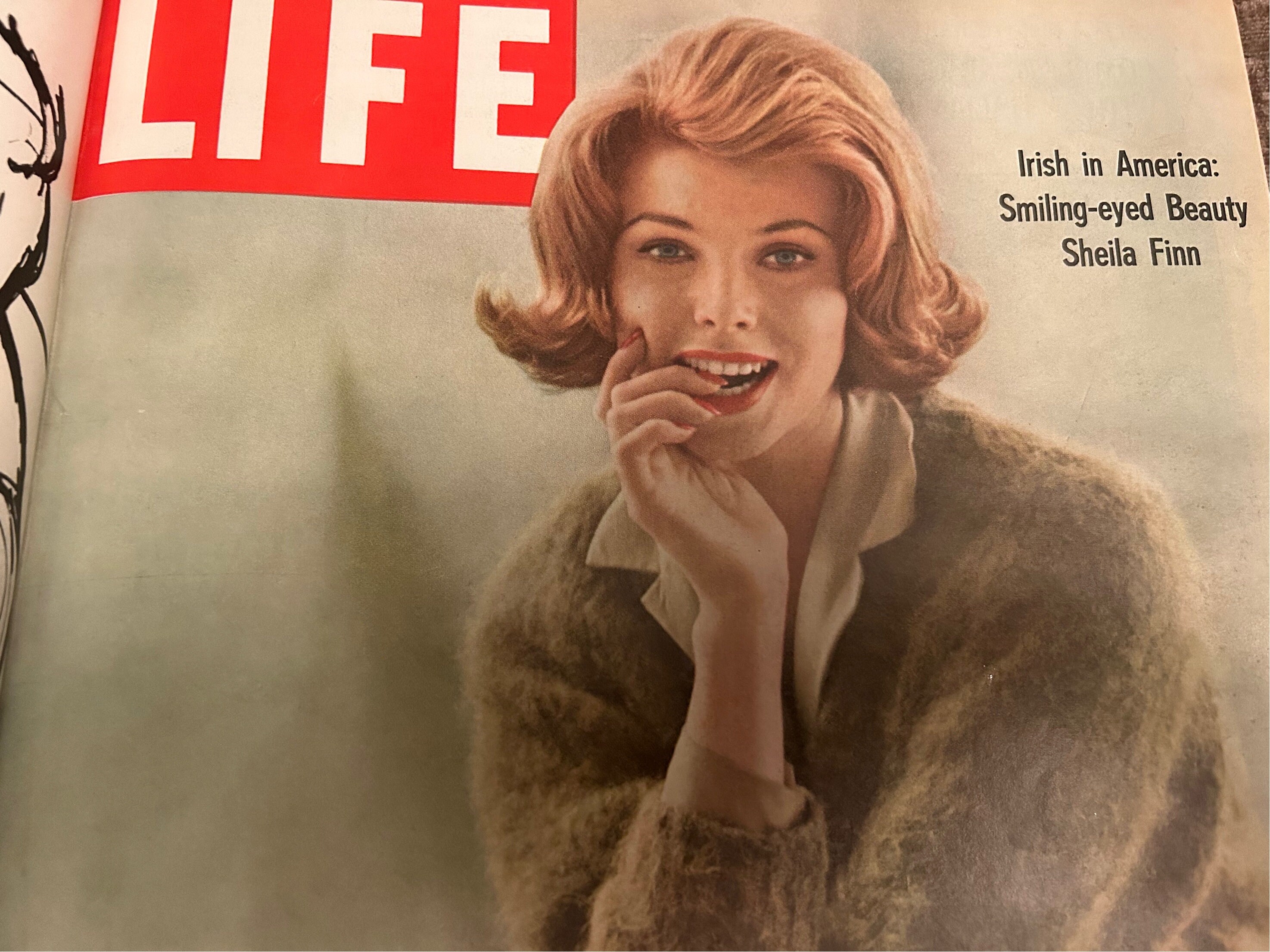 Vintage Original Life Magazine Front Cover Sheila Finn Irish in America ...