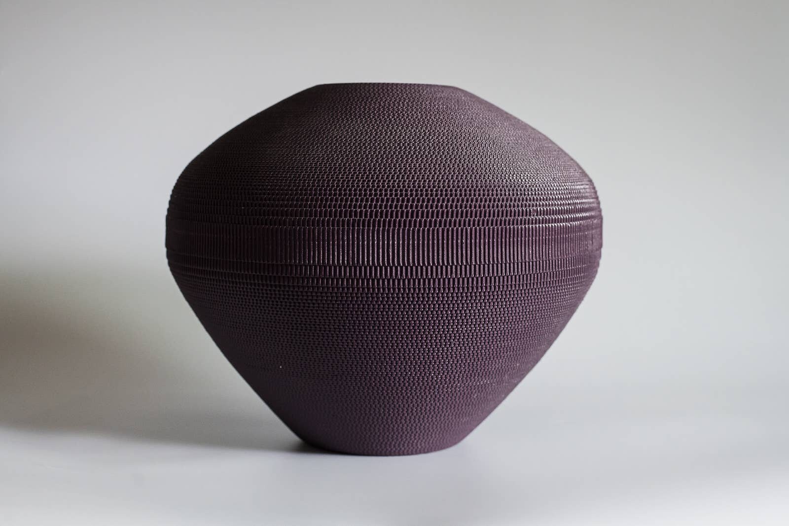 Vintage Plum Colored 1980s Flute Chicago Corrugated Cardboard Vase 11 ...