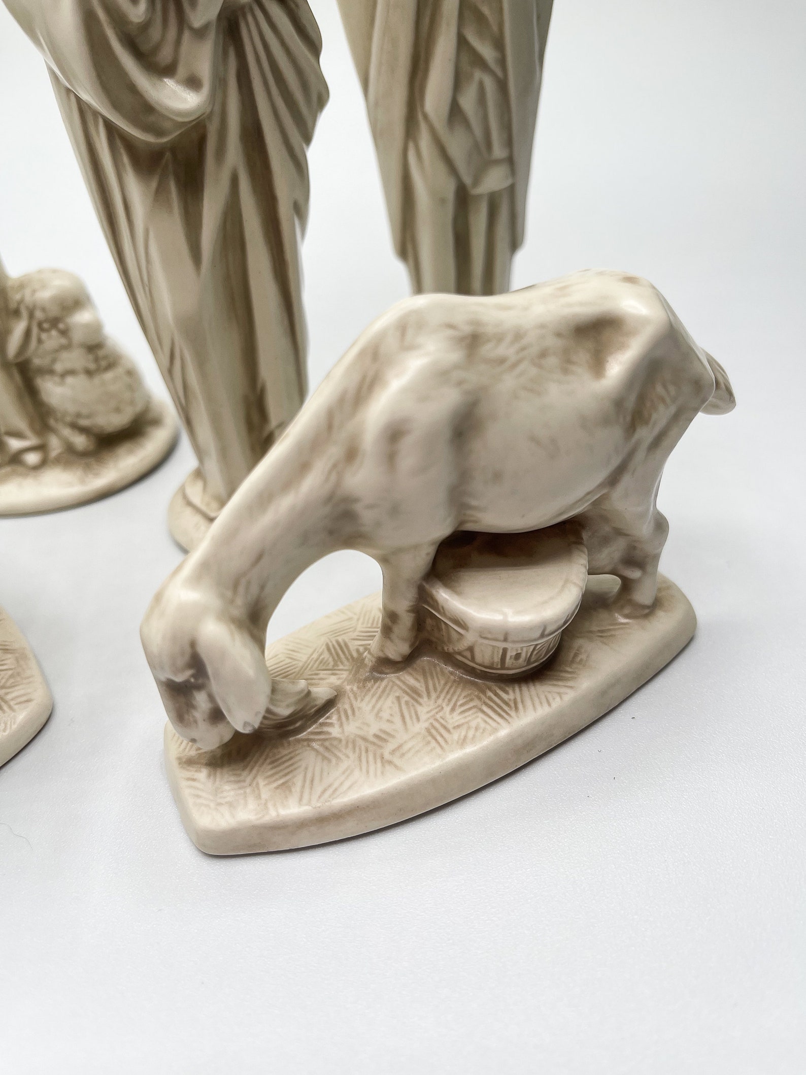 Vintage 1973 Byron Molds Nativity Set - 3 Wise Men, 1 Sheep and 1 Goat ...