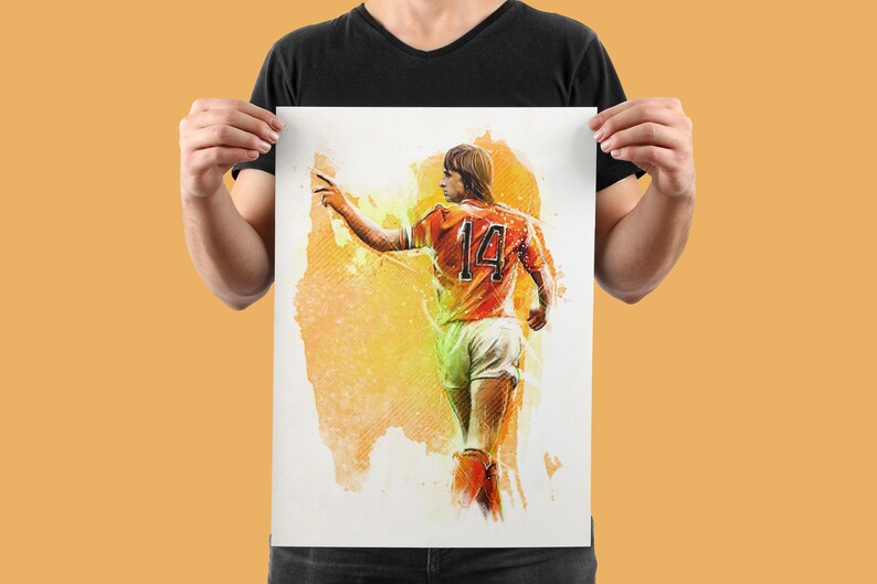 Johan Cruyff Football Poster - Etsy