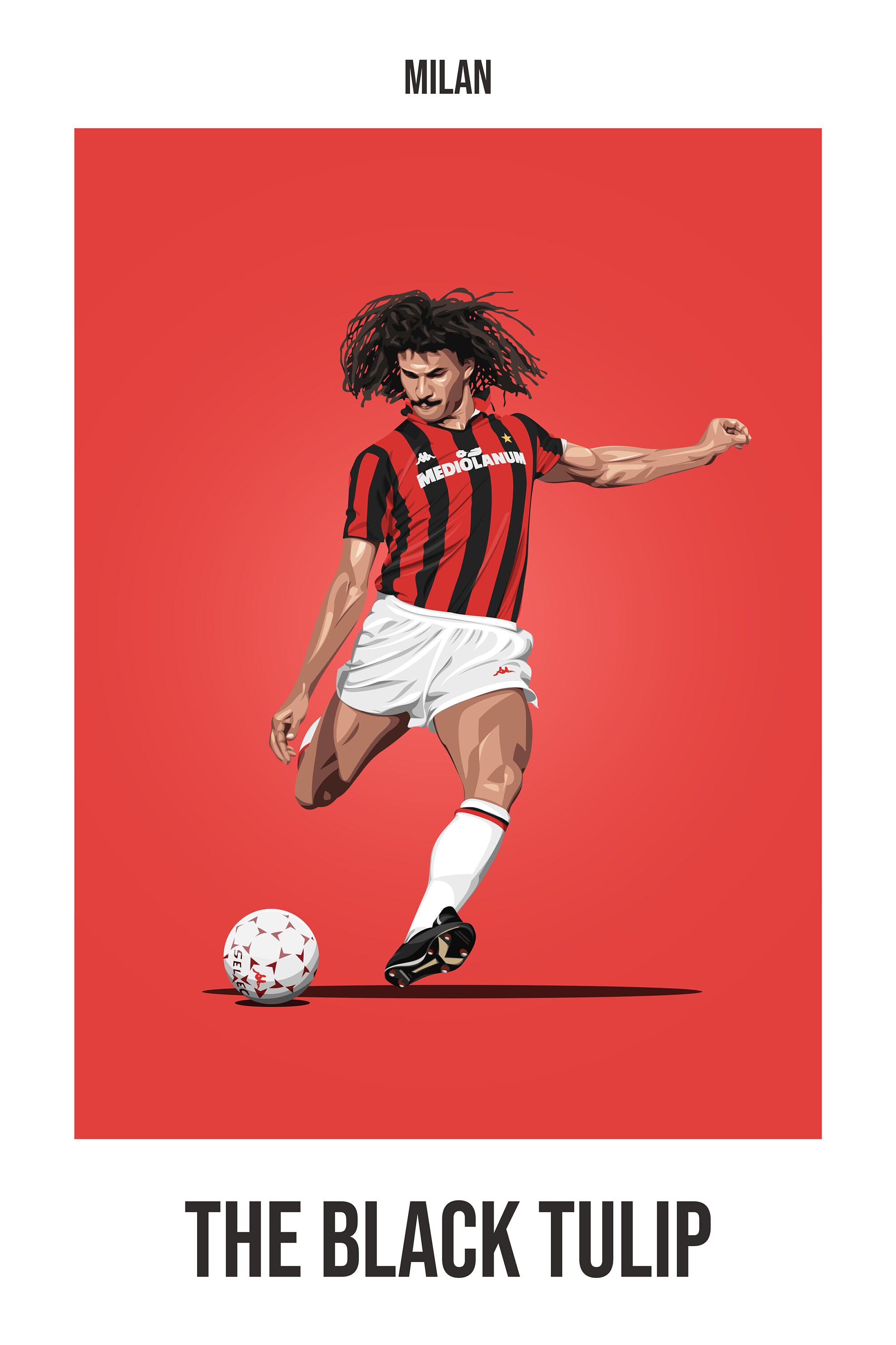 Ruud Gullit the Black Tulip Football Poster - Etsy