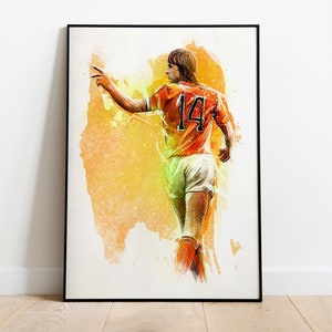 Johan Cruyff Football Poster - Etsy