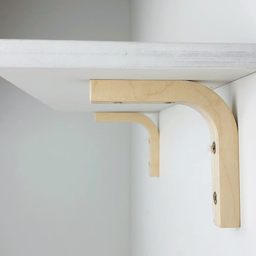 Wood Wall Shelf Brackets Set Floating Brackets for Shelves - Etsy