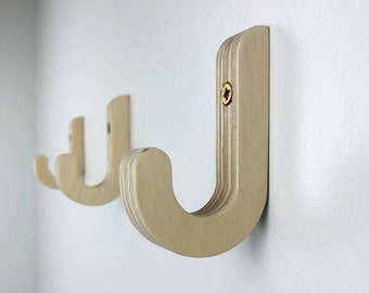 Wooden J Hooks - Etsy