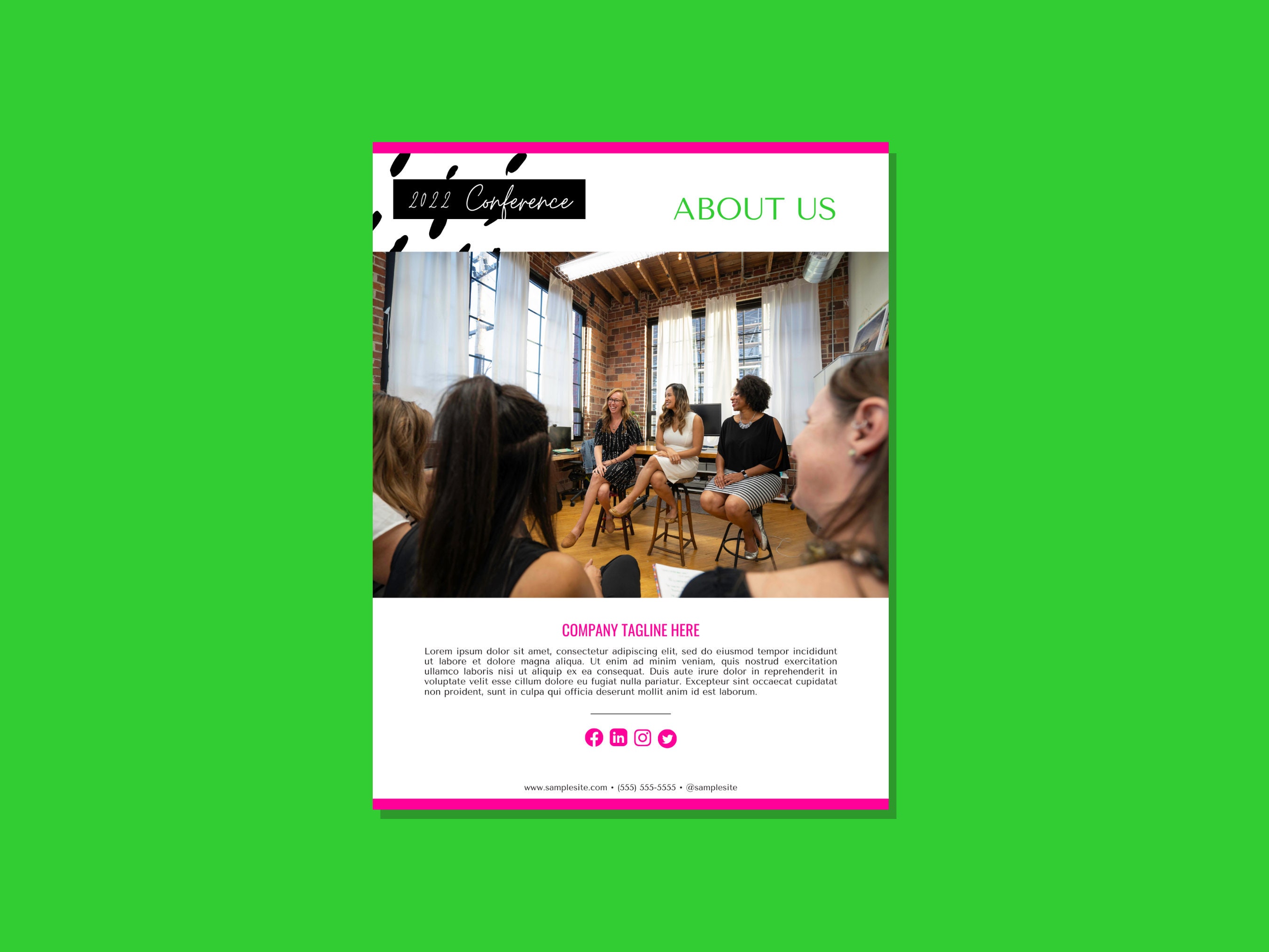 Neon Safari Event Agenda Template | Canva Conference Planner (digital ...