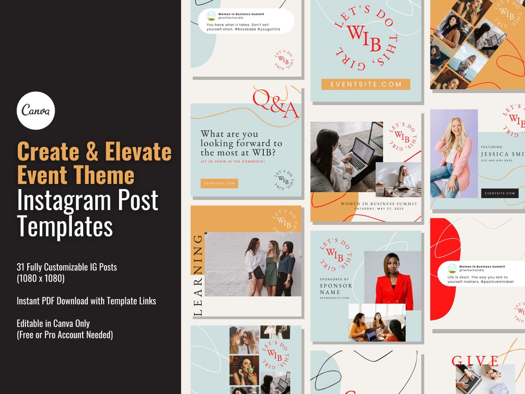 Create & Elevate Instagram Event Promo Post Templates | Instagram ...