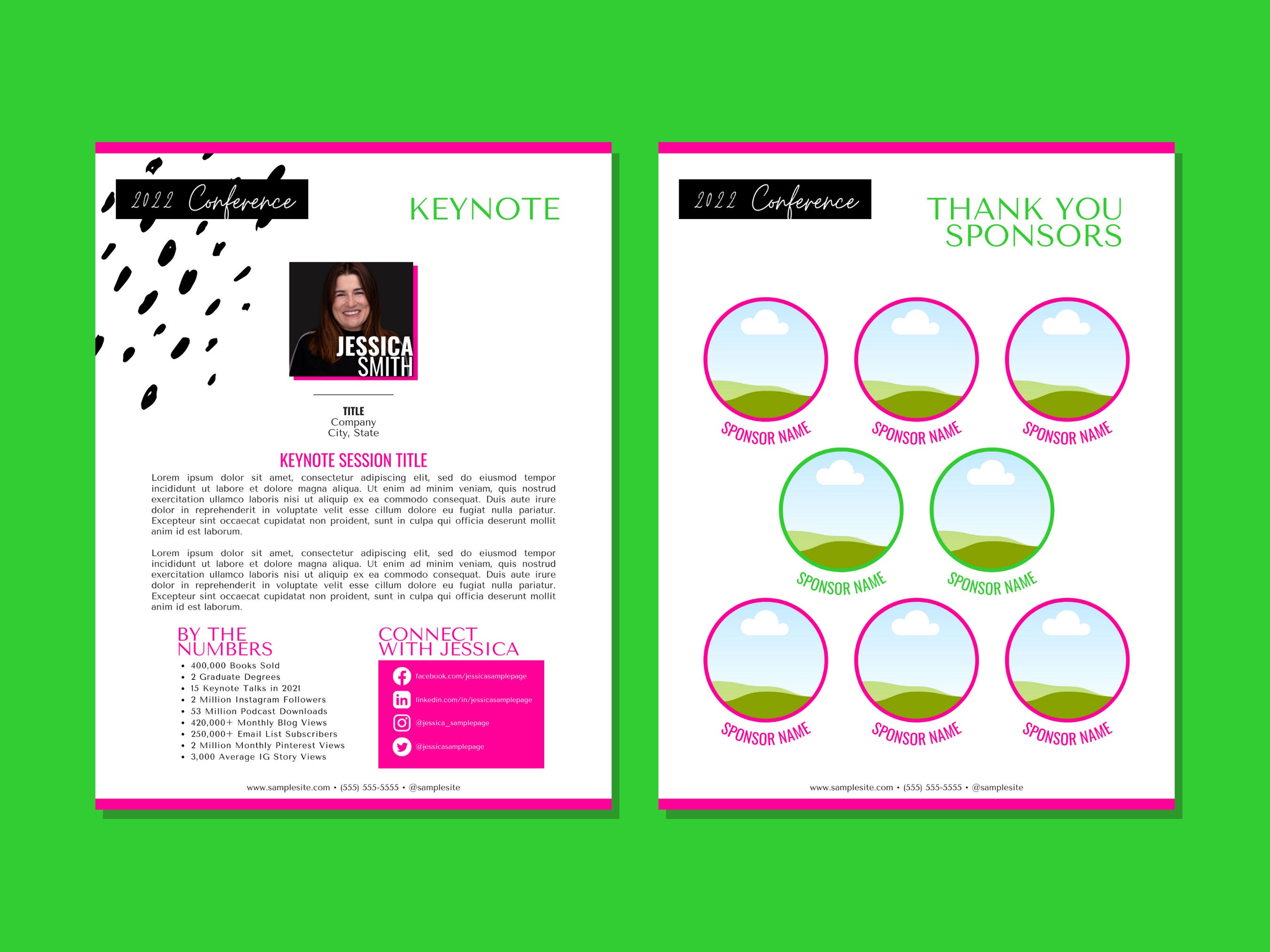 Neon Safari Event Agenda Template | Canva Conference Planner (digital ...