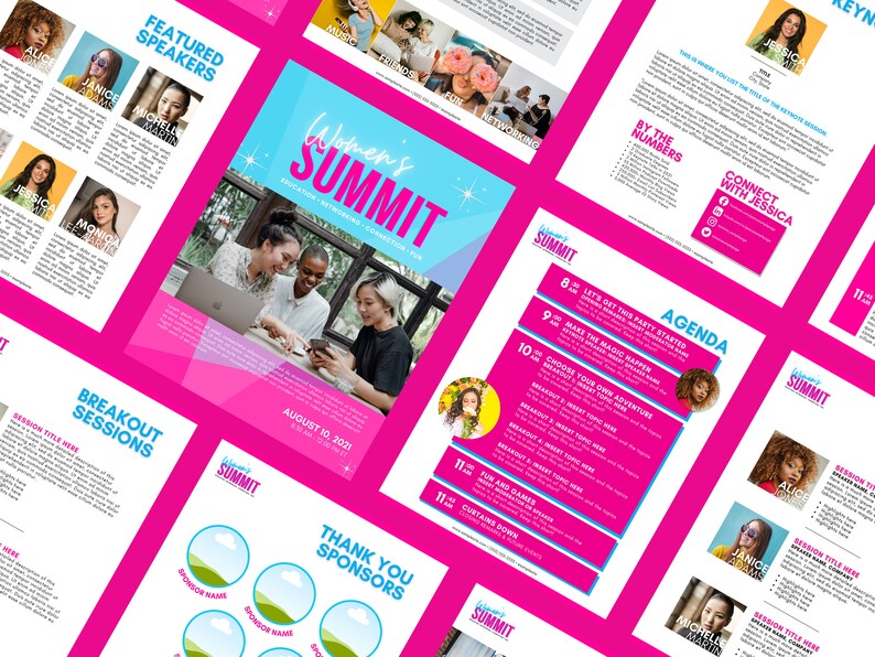 Bright and Bold Event Agenda Templates | Agenda Template for ...