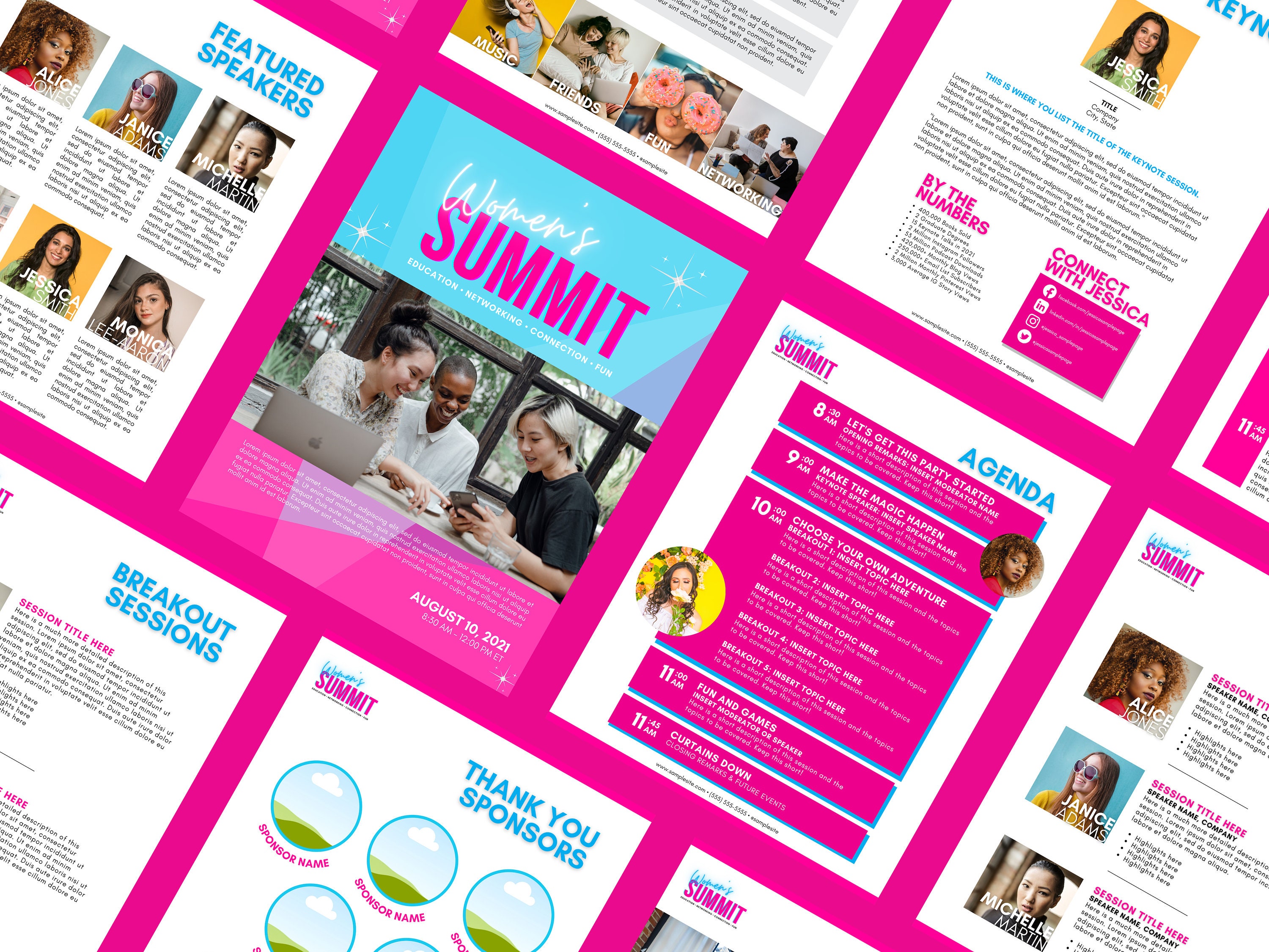 Bright and Bold Event Agenda Templates | Agenda Template for ...
