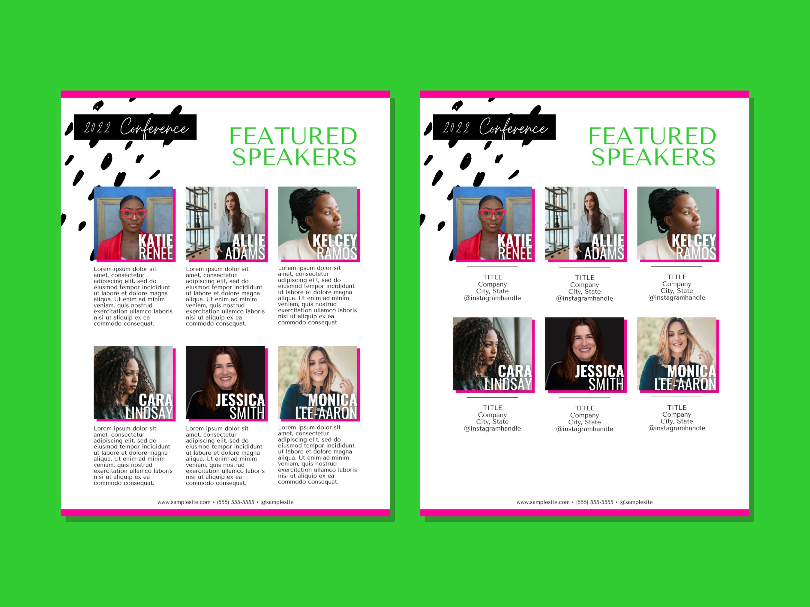 Neon Safari Event Agenda Template | Canva Conference Planner (digital ...