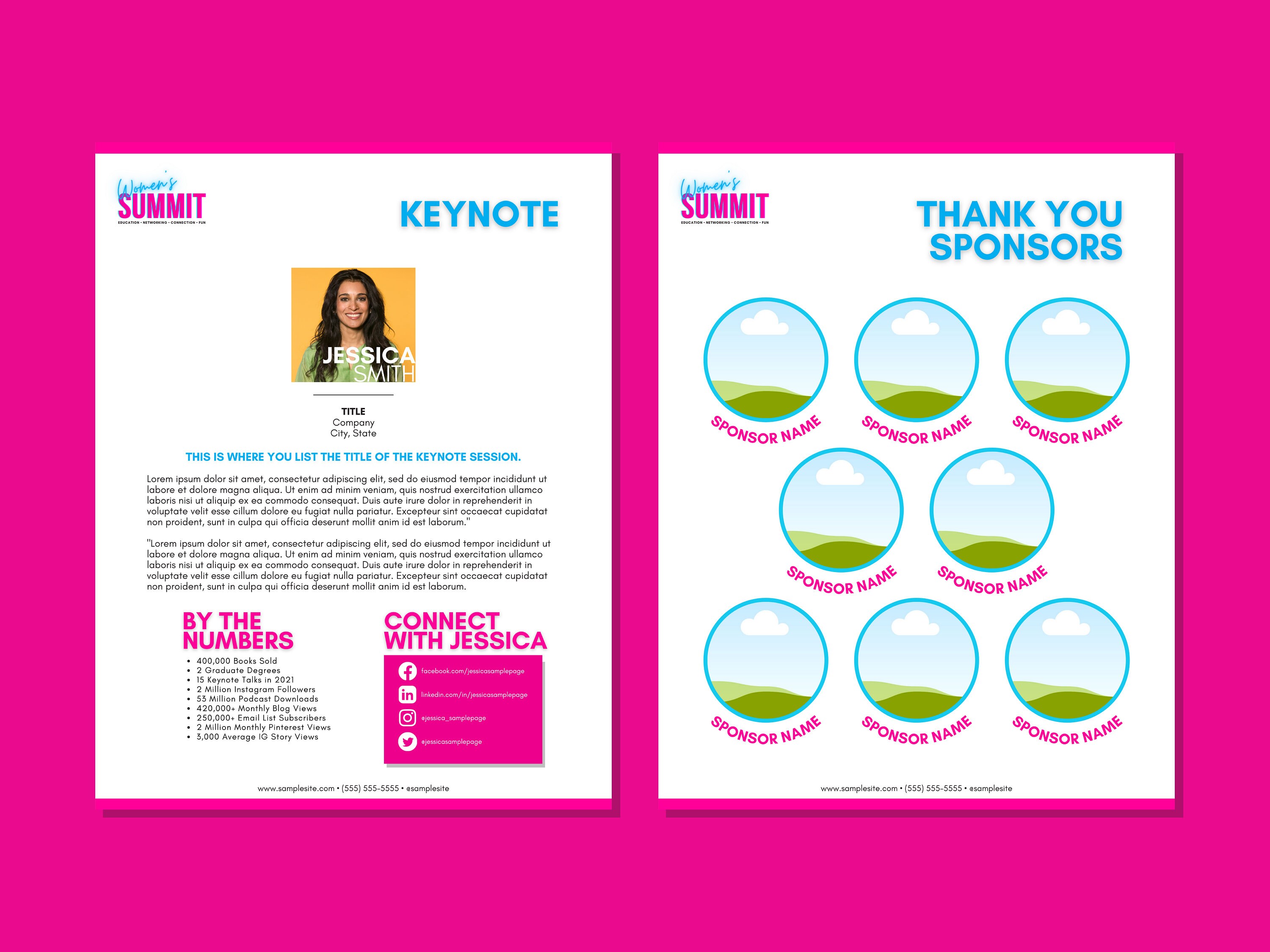 Bright and Bold Event Agenda Templates | Agenda Template for ...