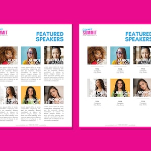 Event Agenda Template | Bright Bold Design, Canva Editable (PDF) - Etsy