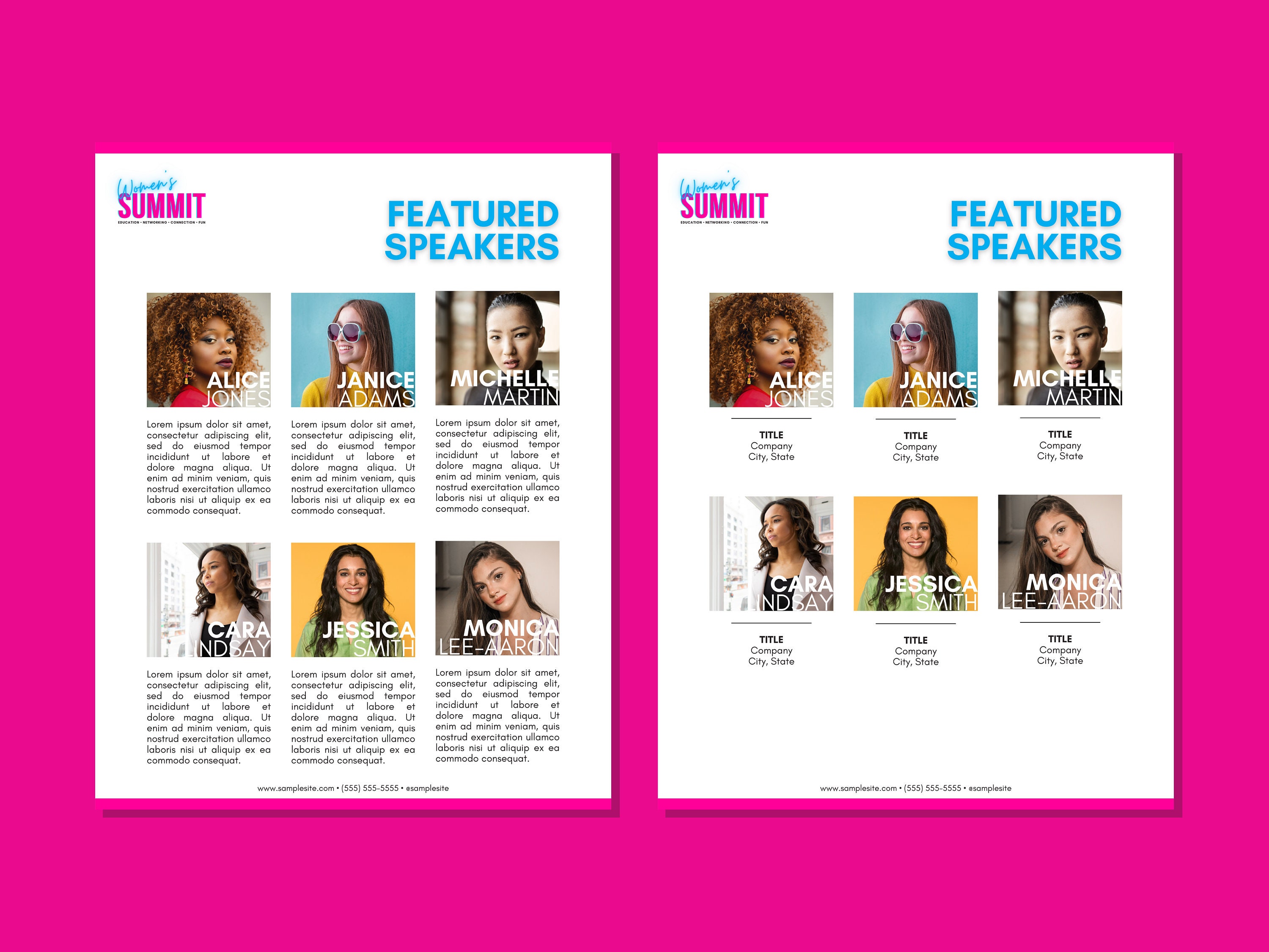 Bright and Bold Event Agenda Templates | Agenda Template for ...