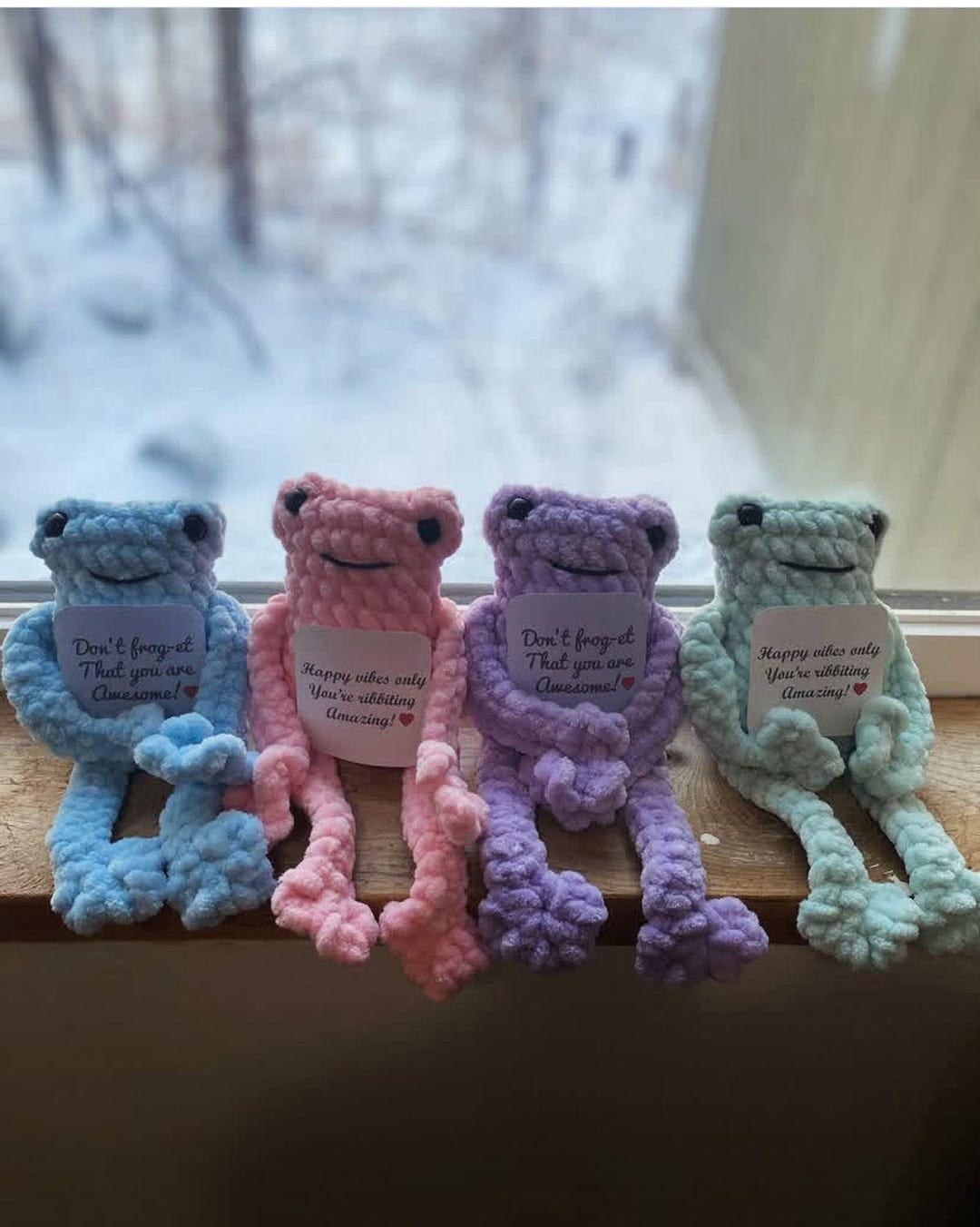 Emotional Support Crochet Leggy Frogs - Etsy