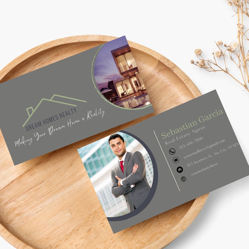 Real Estate Business Card Template,realtor Business Card,realtor Brand ...
