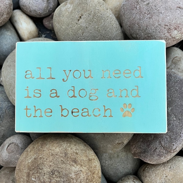 Dog on Beach - Etsy