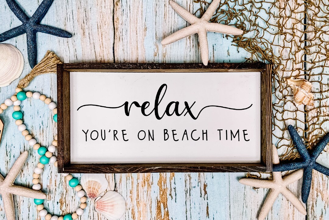 Hand Painted Beach Time Wood Sign, Coastal Farmhouse Decor - Etsy