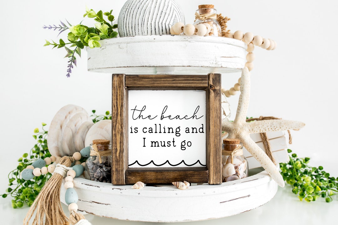 The Beach is Calling Wood Sign, Coastal Farmhouse, Beach House Decor ...
