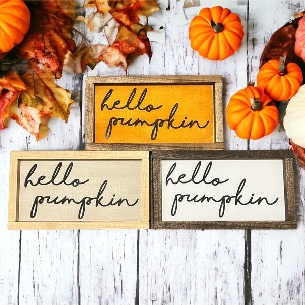 Hello Pumpkin Sign - Etsy