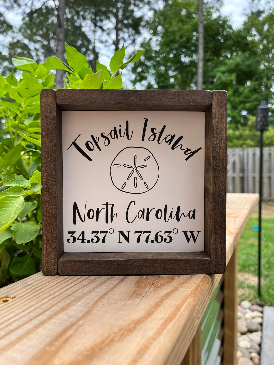 Topsail Island Coordinates Wood Sign Beach House Decor - Etsy