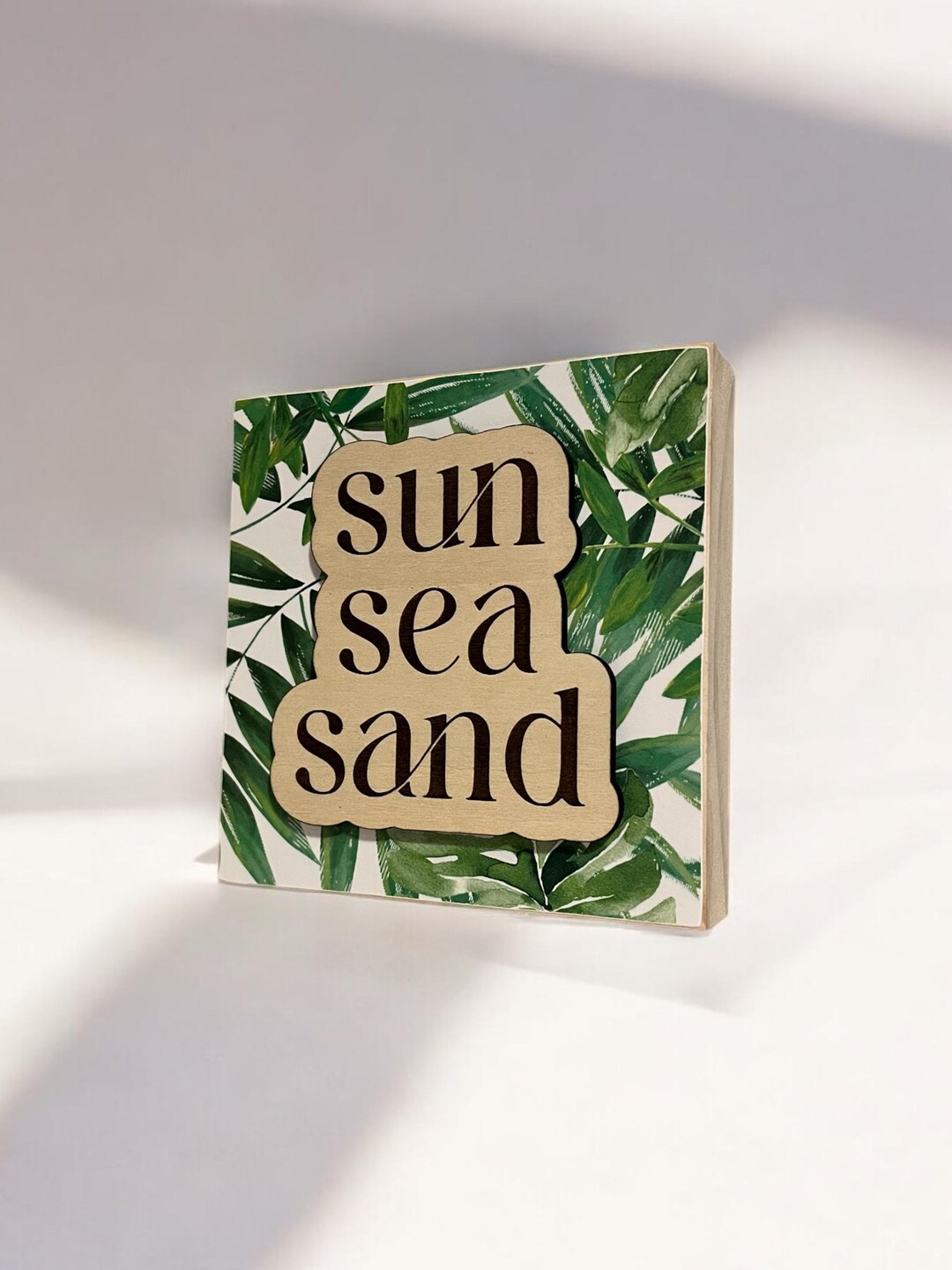 Laser Engraved Sun Sea Sand Wood Sign, Beach Decor - Etsy