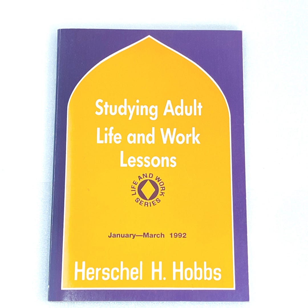 Adult Life & Work Lessons – Herschel Hobbs, 1992 Paperback - Etsy