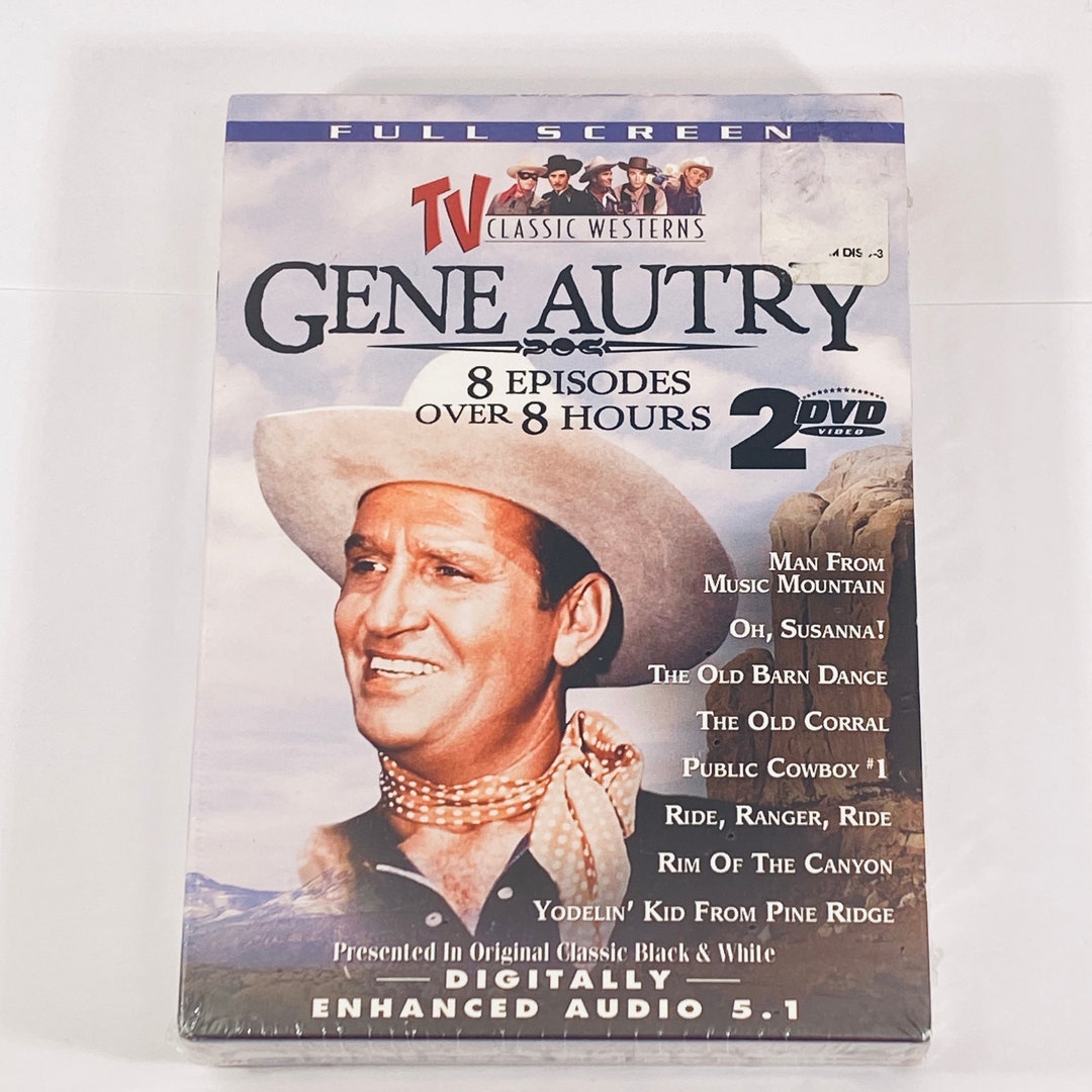 GENE AUTRY 8 Episodes / Over 8 Hrs / 2 Disc DVD Black & White Platinum ...