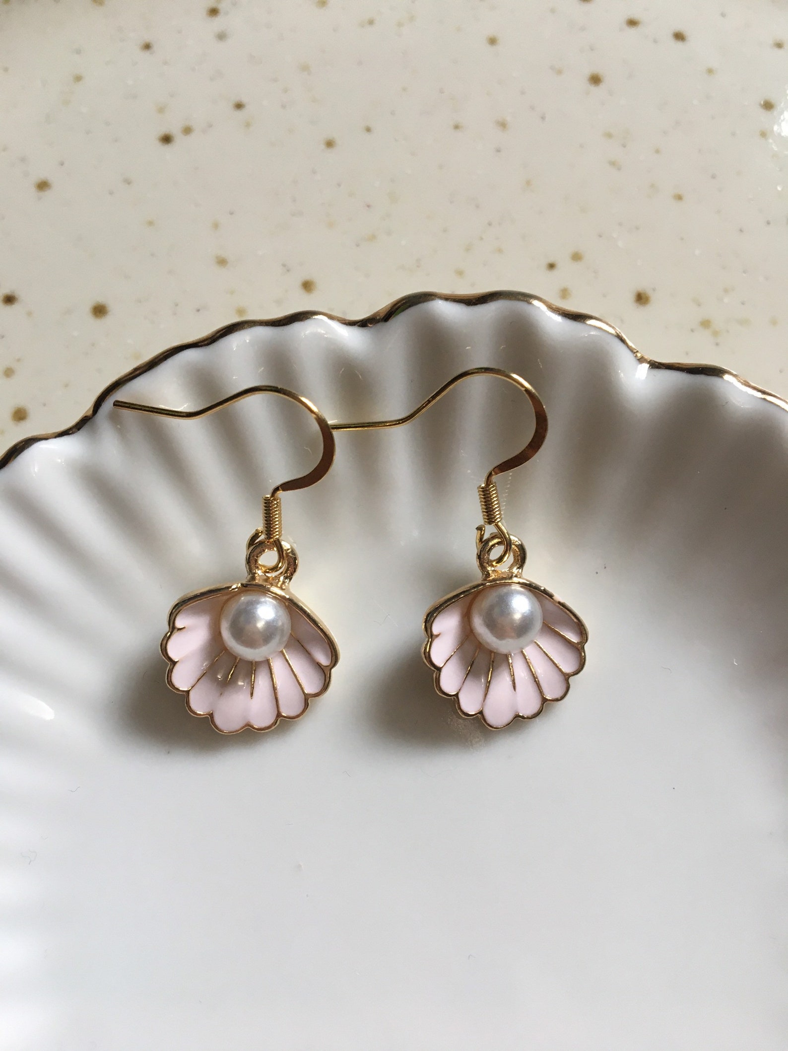 Clam Shell Earrings Ocean Inspired Jewellery Beachy Vibes - Etsy UK