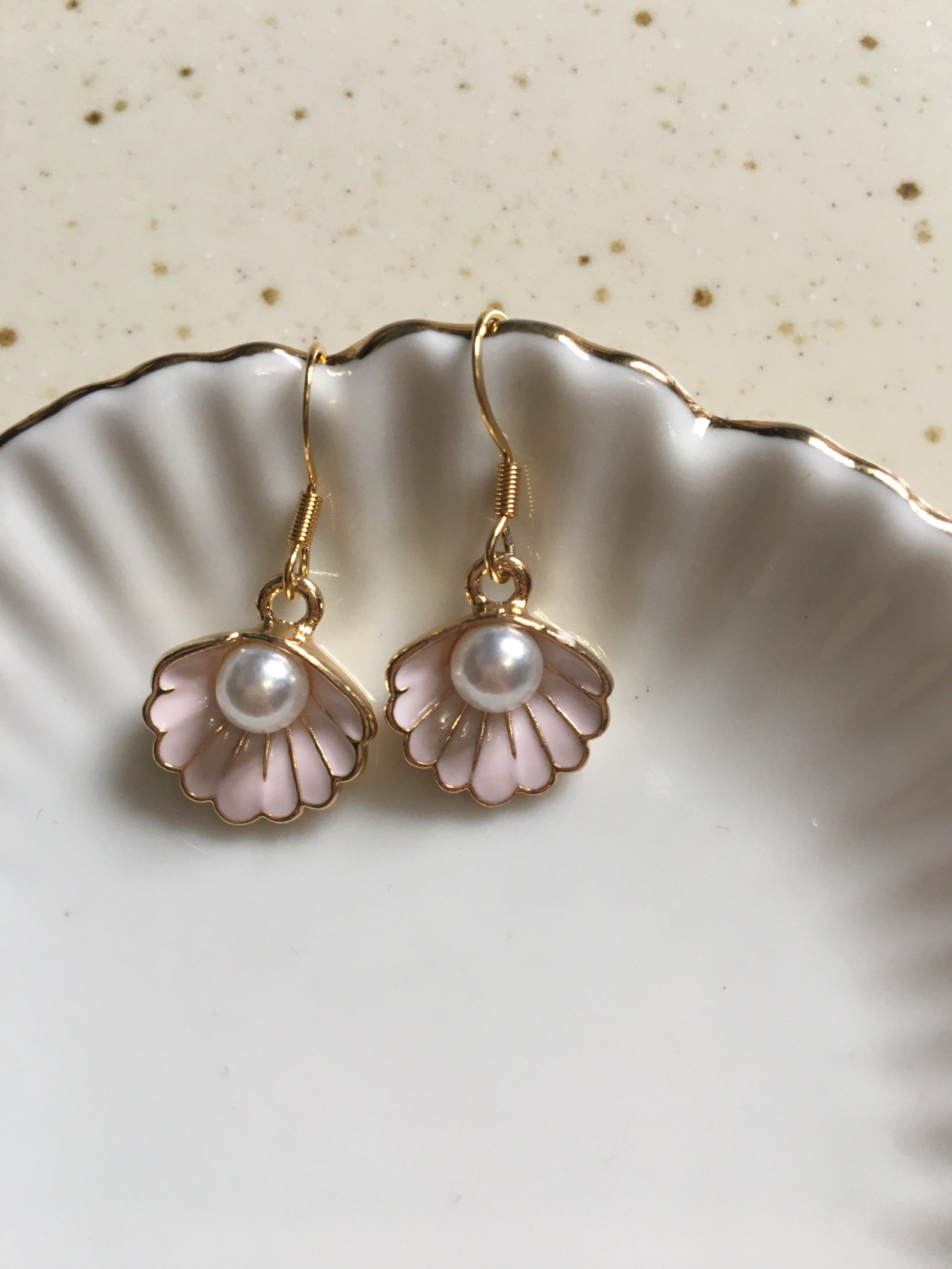 Clam Shell Earrings Ocean Inspired Jewellery Beachy Vibes - Etsy UK
