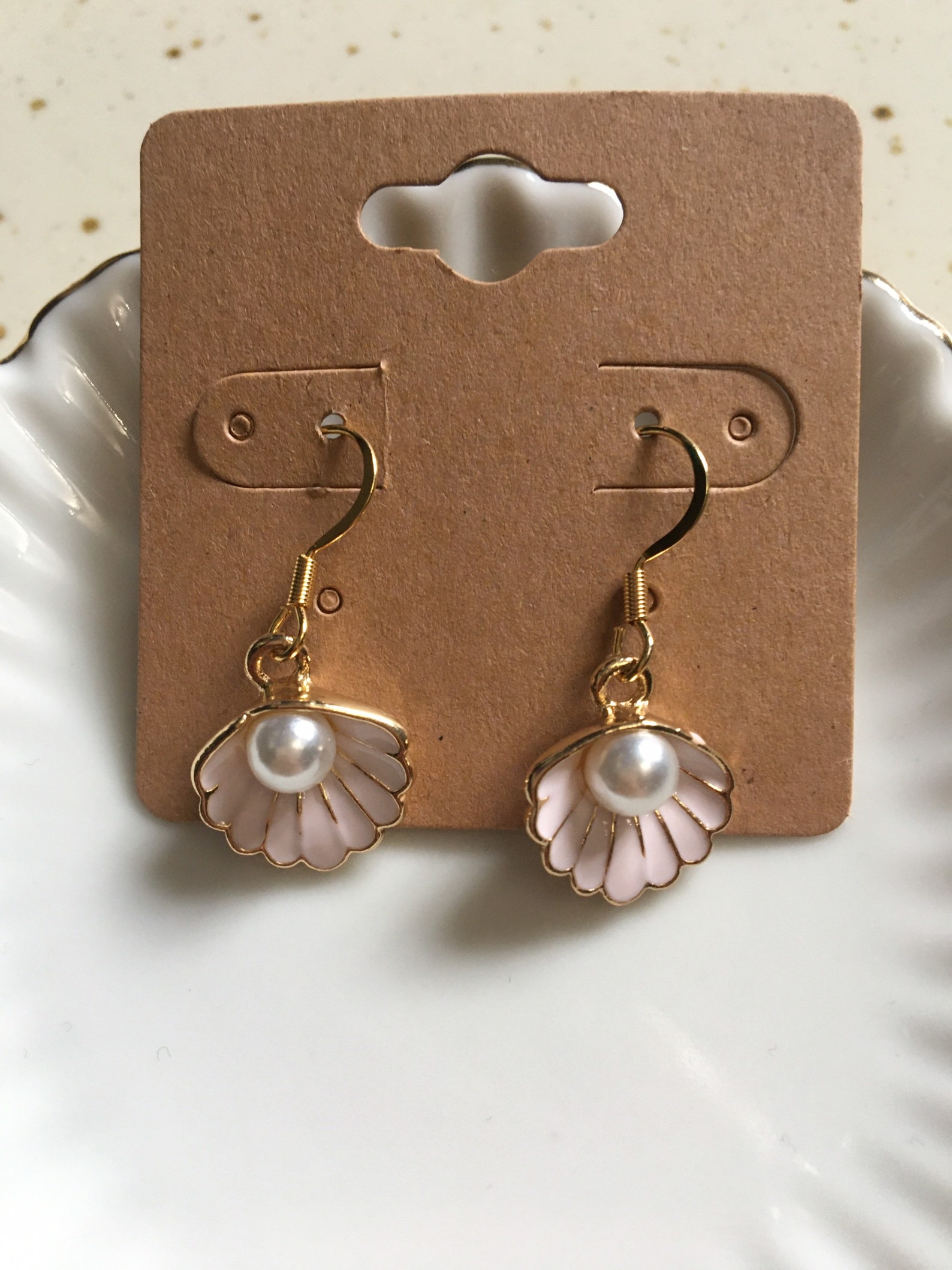 Clam Shell Earrings Ocean Inspired Jewellery Beachy Vibes - Etsy UK