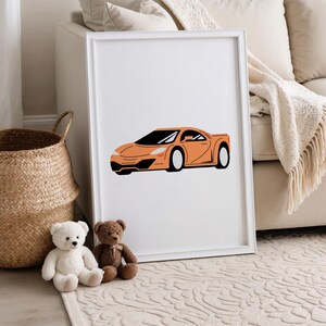 LITTLE RACER DUDE Racing Car Prints for Boys Bedroom | Set of 3 Digital ...