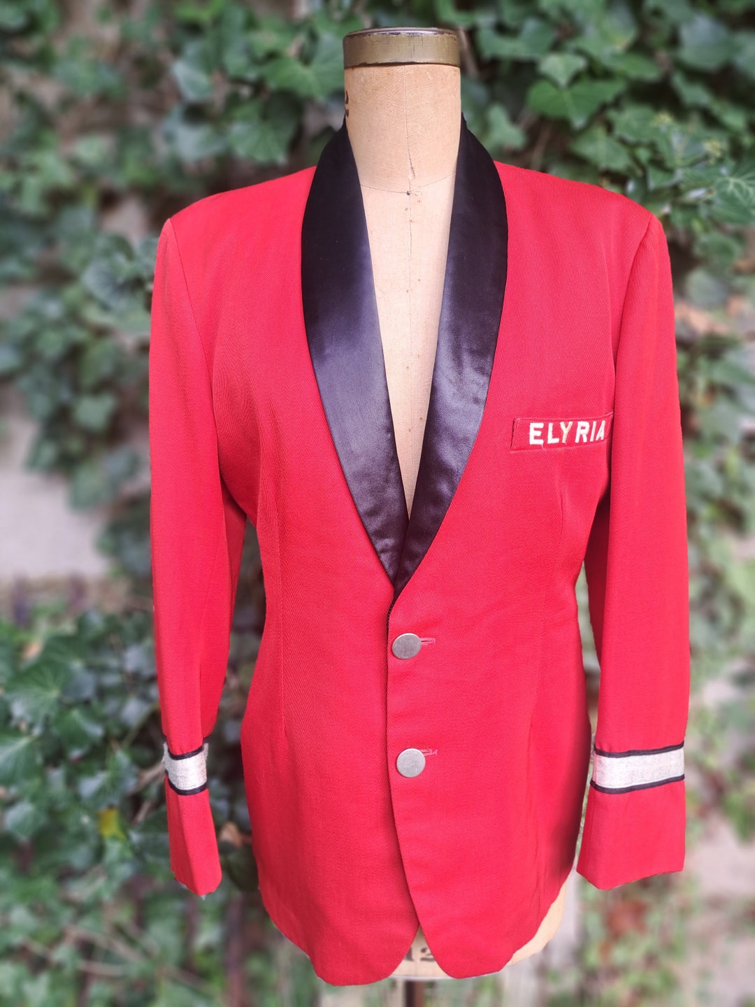 Vintage Marching Band Uniform Men's 1950's Red Formal Suit Halloween ...